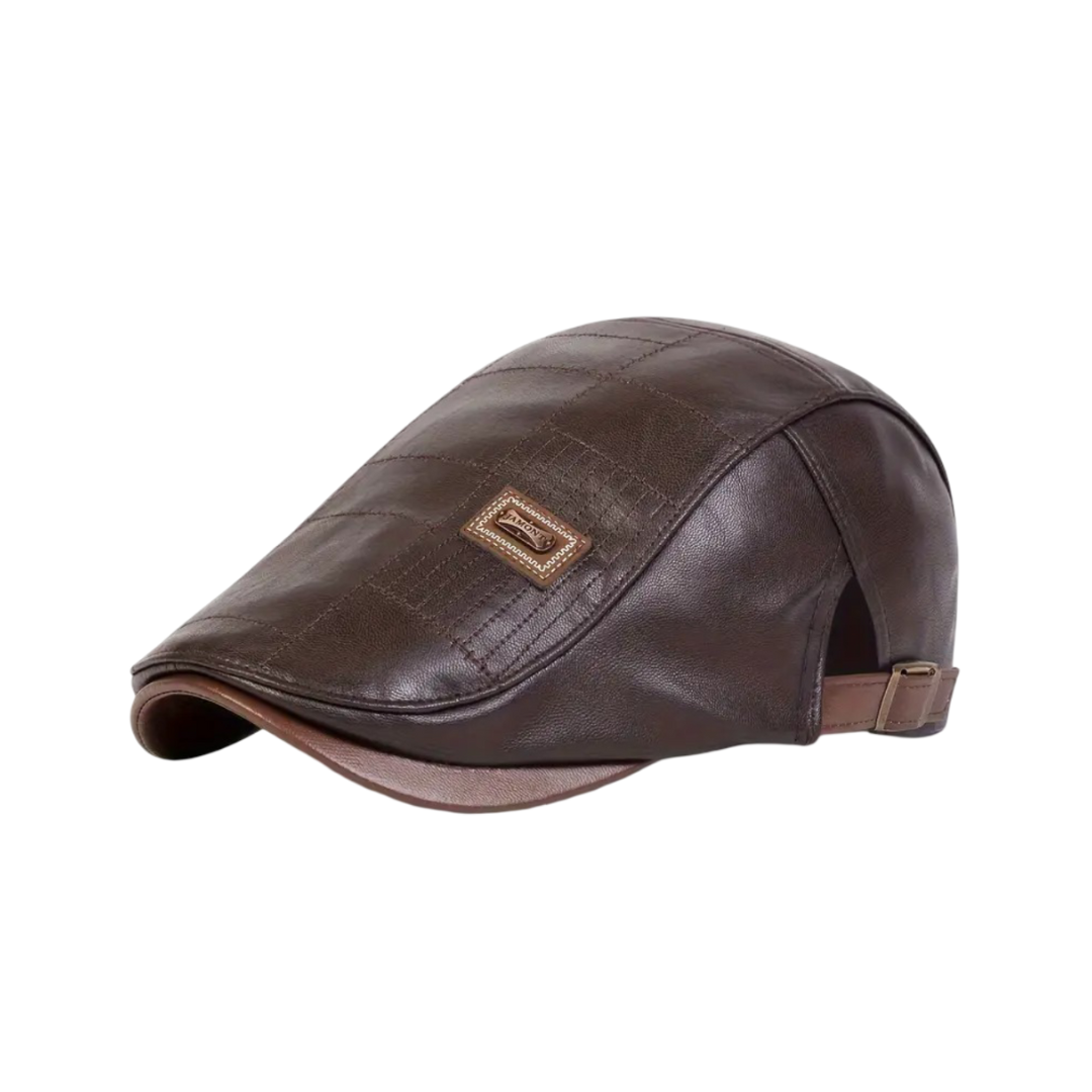 Harvey | Heritage Leather Flat Cap – Hudson